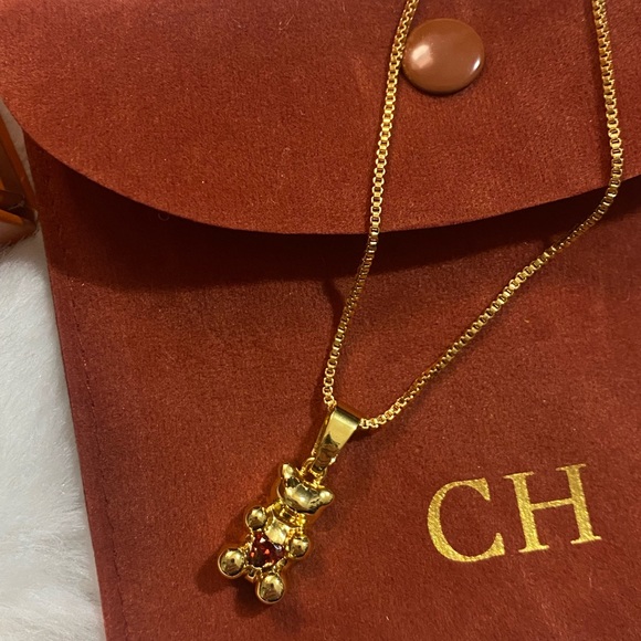 crystal haze | Jewelry | Crystal Haze Golden Nostalgia Bear With Red ...